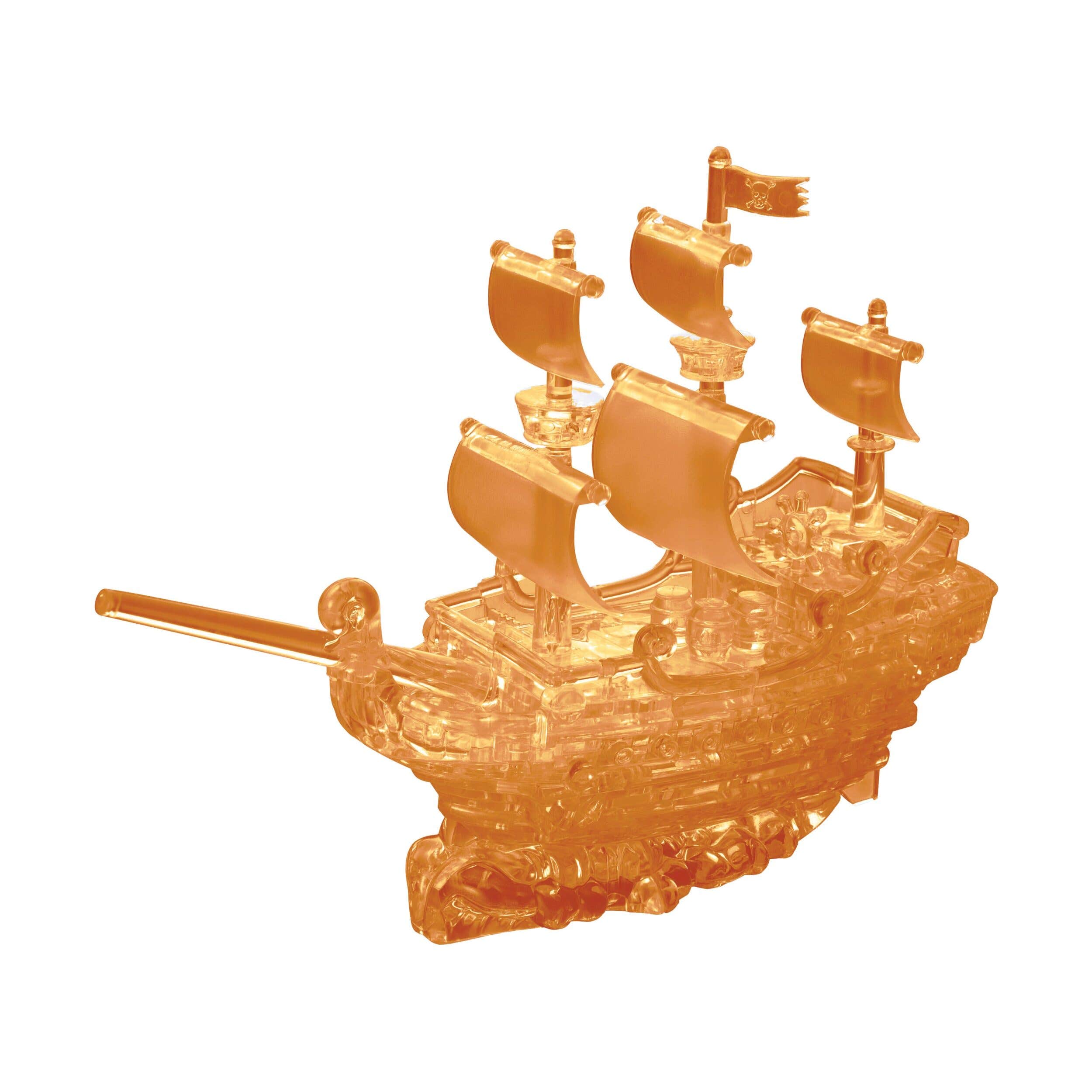 3D Crystal Puzzle - Pirate Ship (Brown): 101 Pcs - Literati School Store