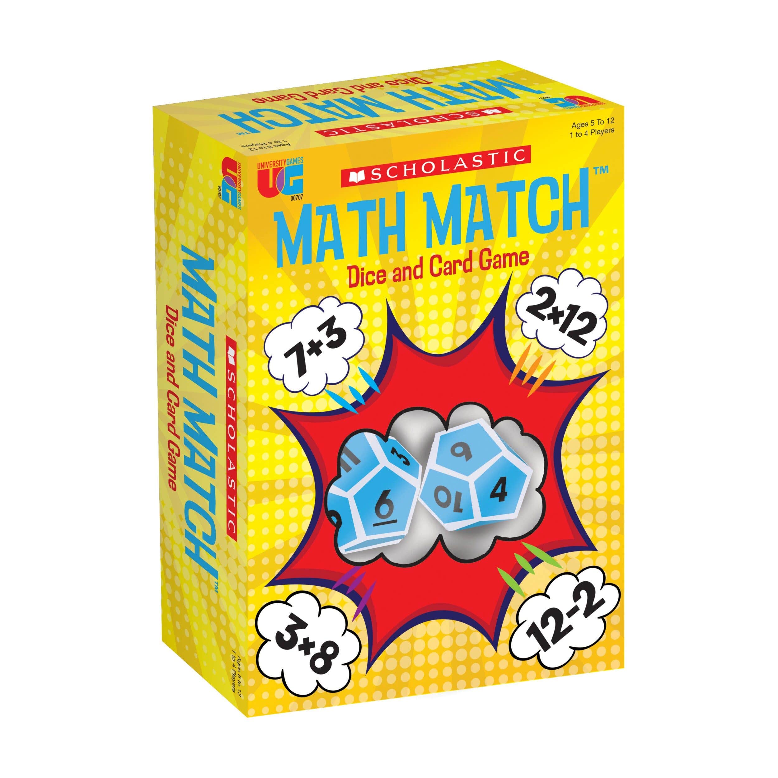 Scholastic - Math Match Dice and Card Game - Literati School Store