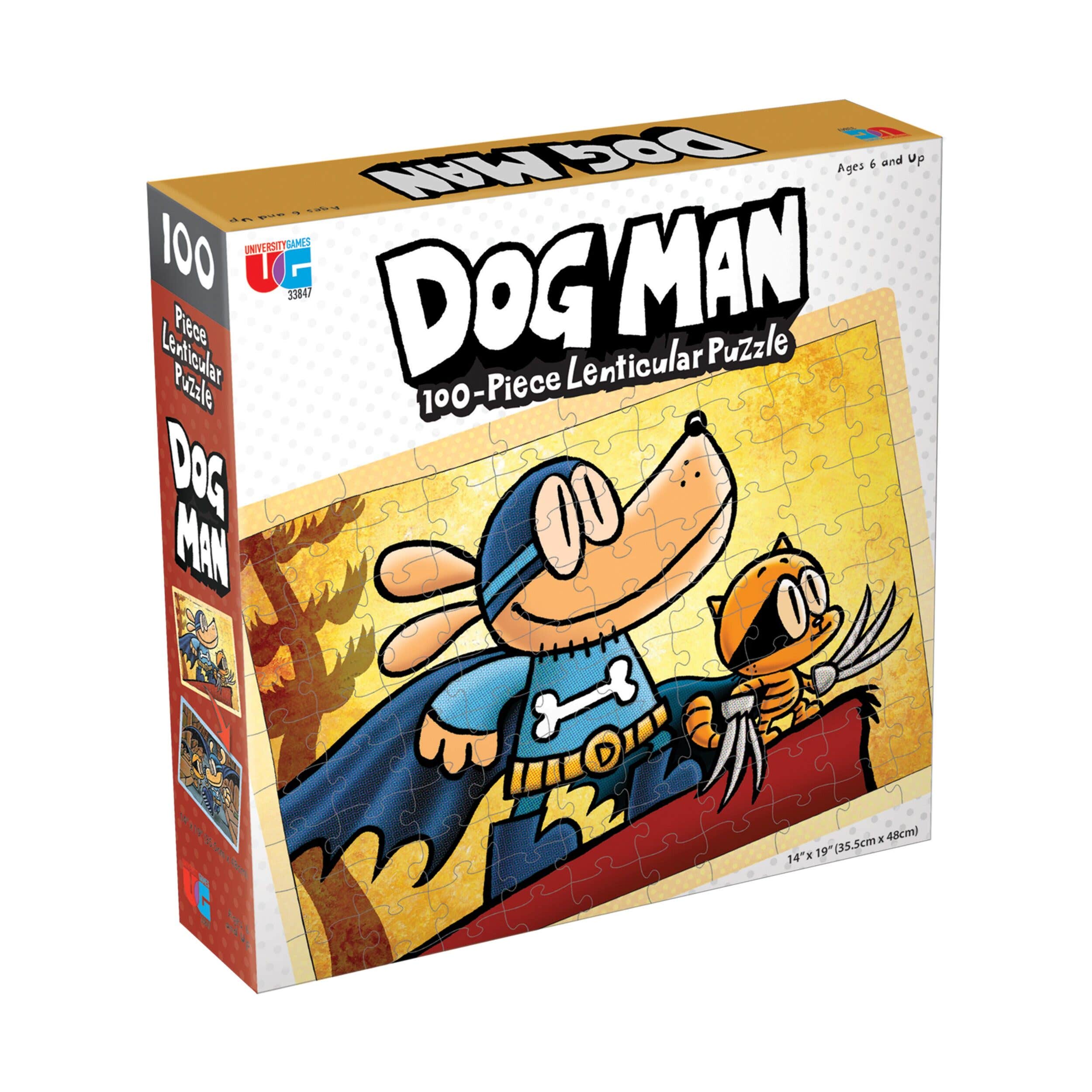 Dog Man Adventures Lenticular Jigsaw Puzzle: 100 Pcs - Literati School ...