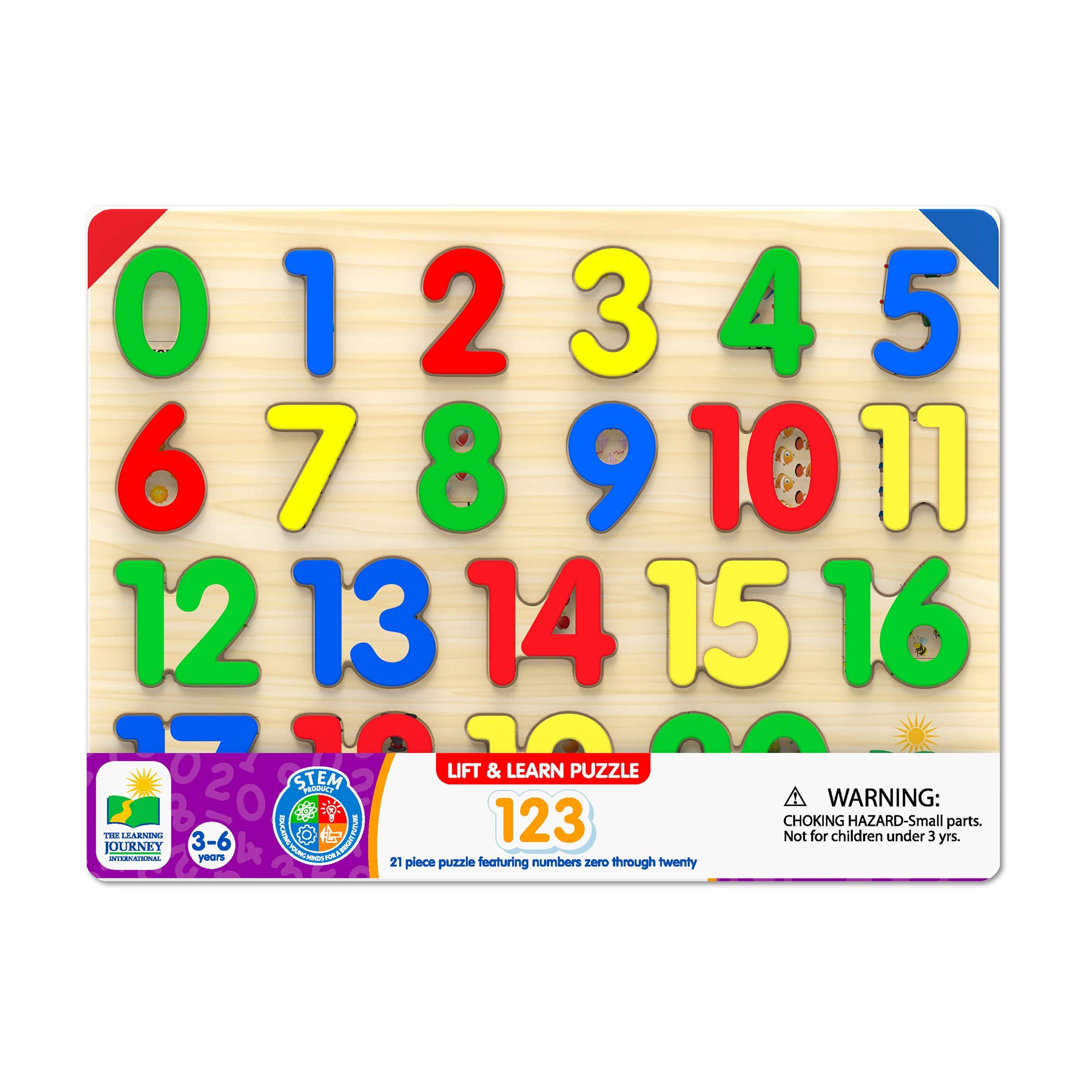 Lift & Learn Puzzle - 123: 21 Pcs - Literati School Store