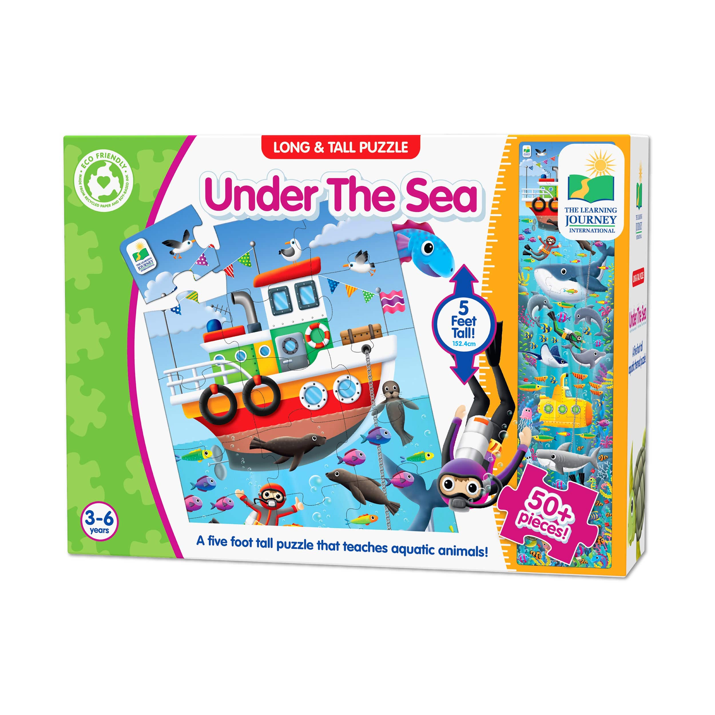 Long & Tall Puzzle - Under The Sea: 50+ Pcs - Literati School Store